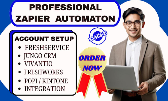 Setup freshservice jungo crm vivantio popi freshworks kintone zapier integration by Jimbonocrm ...
