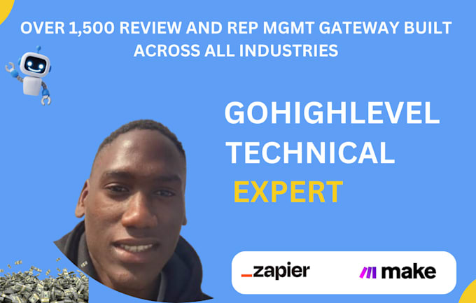 Setup a review, rep management gateway on gohighlevel, setup automation ...