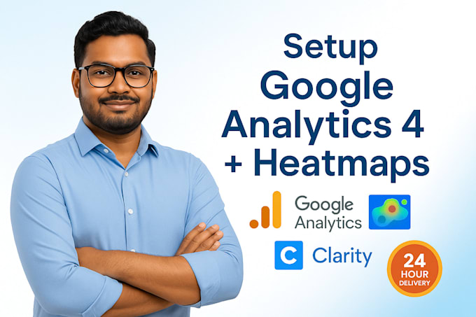 Setup google analytics 4 and heatmaps to track visitor behavior on your website by Rizwanc7 | Fiverr