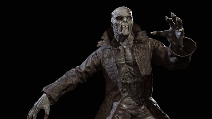 Game ready 3d creature monster, scary zombie model, vr horror, texture ...