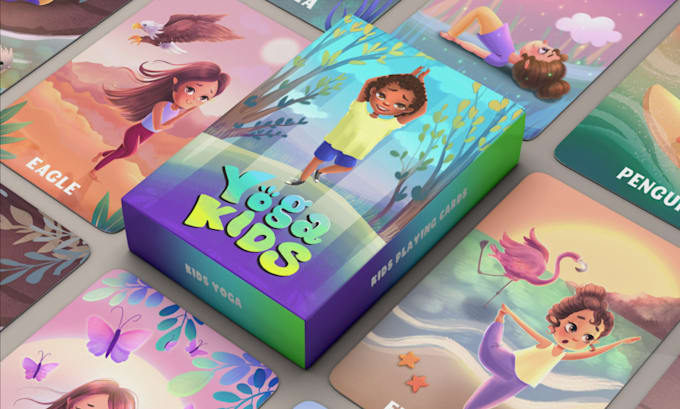 Design kids card game, educational flashcards, board game, match cards ...