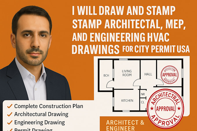 Create professional architectural plans, stamp, house and permit ...