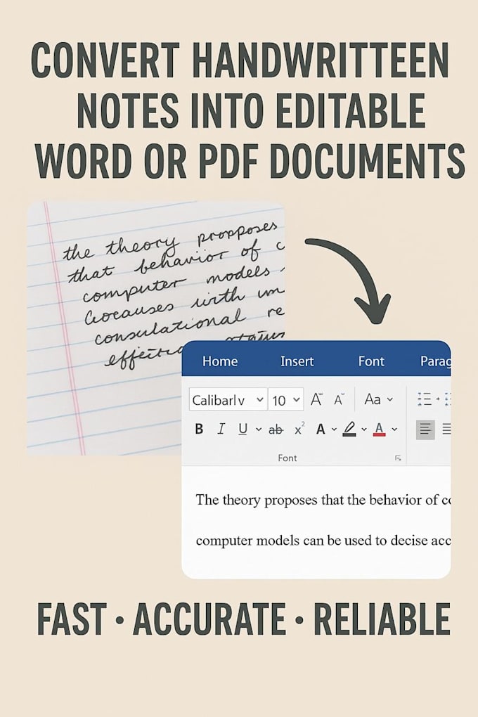 Convert your handwritten notes into editable word or pdf documents by ...