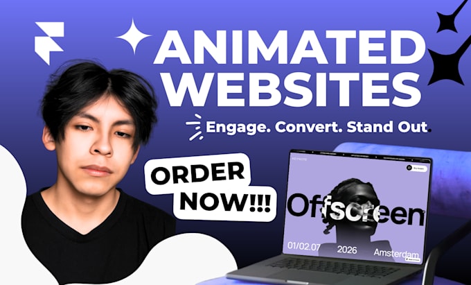 Design a stunning animated website by Kevinb_designer | Fiverr