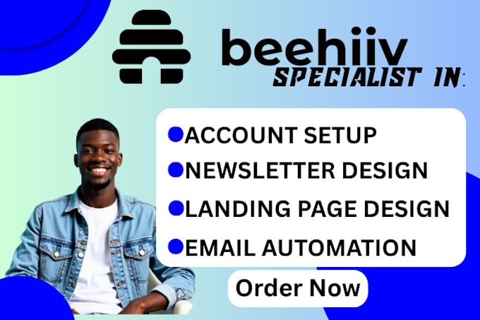 Setup beehiiv beehiiv ai newsletter landing page website beehive template design by Richard_rjj ...
