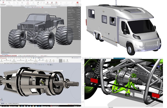 3d cad design solidworks mechanical industrial product design render ...