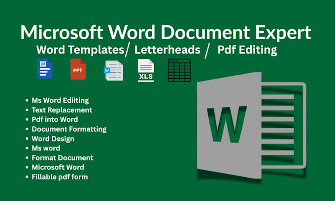 Format edit type redesign create design convert microsoft word ms word ...