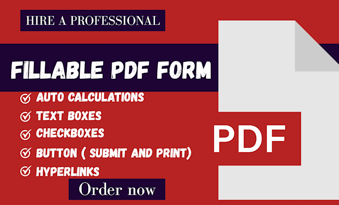 Create fillable pdf form, editable and convert to pdf by Ken_dra13 | Fiverr