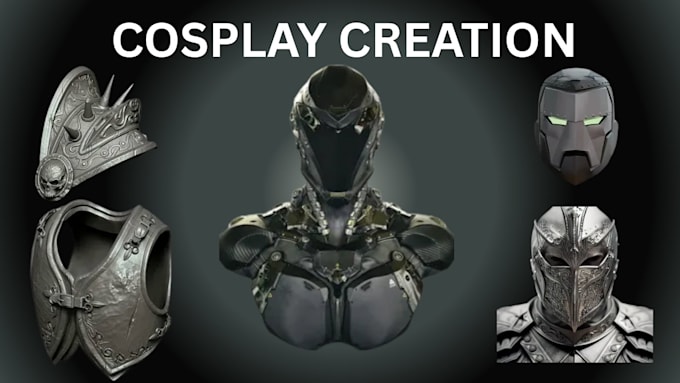 Create 3d cosplay models, custom helmet, 3d model armor props, for 3d ...