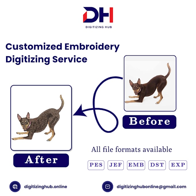 Do professional embroidery digitizing for flat, puff, and appliqué patterns by Digitizinghub08 ...