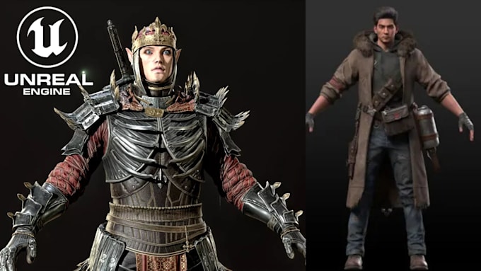 Do 3d realistic character modeling for game, unreal engine 5, daz 3d, metahuman by Sofunnext ...