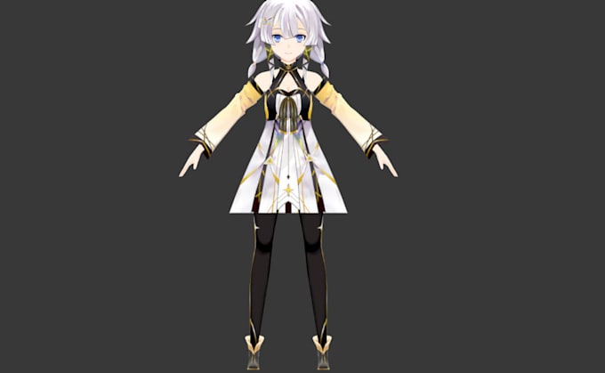 Create and rig 3d vtuber model,vrchat avatar, 3d vroid for live2d,3d ...