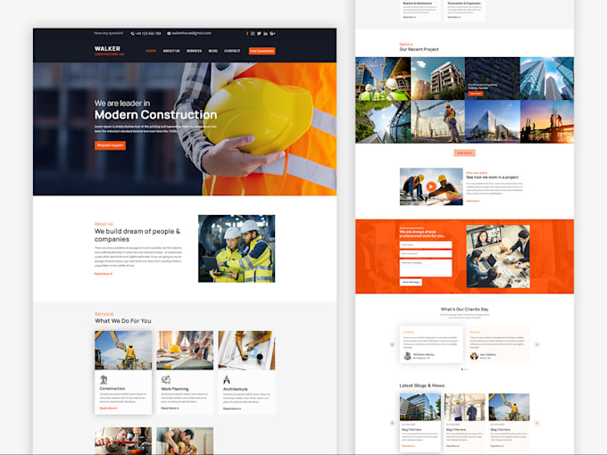 Design construction website architectural website projects, business ...