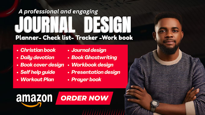 Design journal, tracker, planner, workbook design, calendar, kdp ...