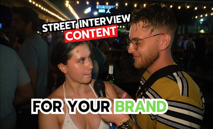 Create ugc street interview ads for your brand by Sophiaugc9 | Fiverr