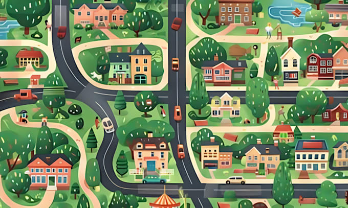 Create vector map design isometric vector illustrations and map design ...