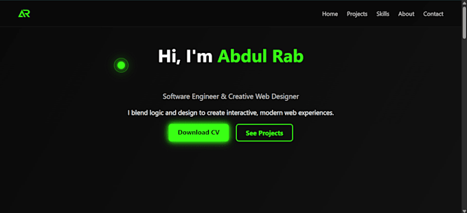 Create a modern and responsive front end portfolio website by Abdul_rab01 | Fiverr