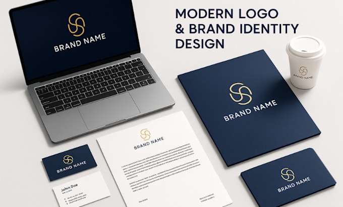 Design a modern logo and full brand identity with business card and ...