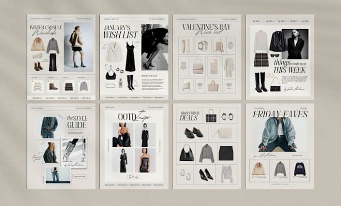 Design edit fashion apparel sales product catalog, magazine, lookbook ...