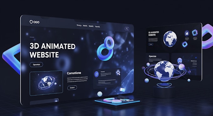 Create a stunning 3d animated website with scroll effects, webgl, and ...