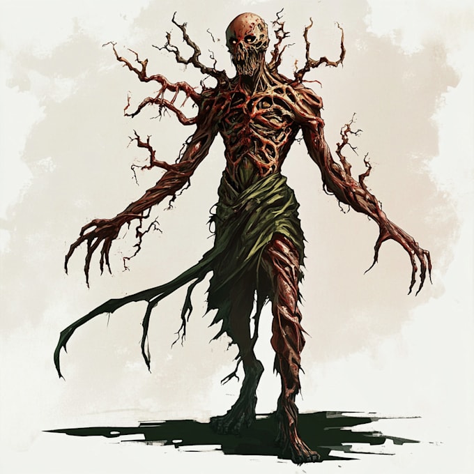Design an awesome fantasy horror character art by Diomolea | Fiverr