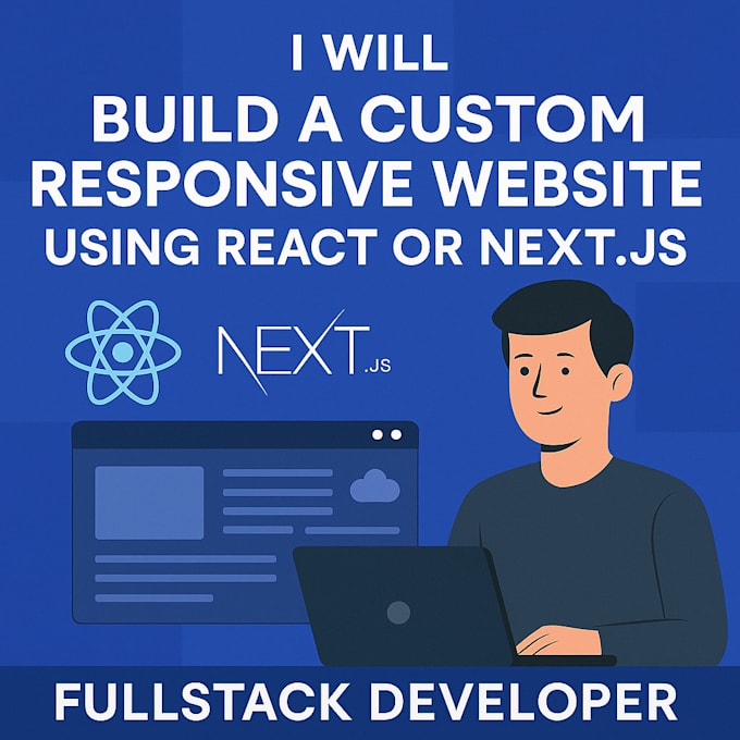 Build a custom responsive website using react or next js, fullstack developer by Nishant0919 ...