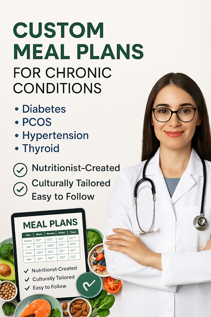 Make custom meal plan for managing chronic conditions by Neha449 | Fiverr