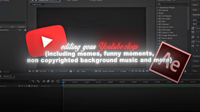 Edit your vlogs for youtube in after effects by Marimegre | Fiverr