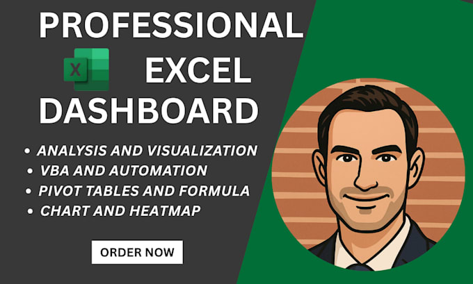 Do custom excel dashboard with charts kpi automation and report by Pivot_pro_excel | Fiverr