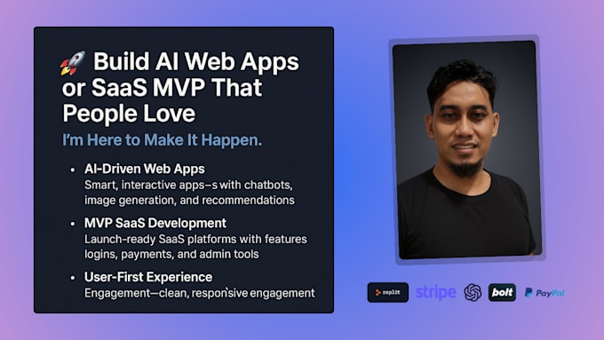 Build ai app, saas, web application, software with replit by Rustam_san | Fiverr