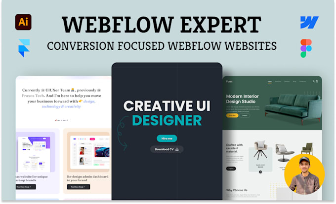 Design, develop or fix your webflow website and convert figma to webflow by Abdullah_6382 | Fiverr