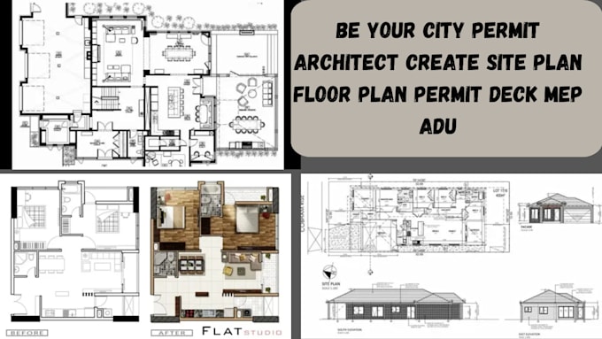 Be your city permit architect create site plan floor plan permit deck ...