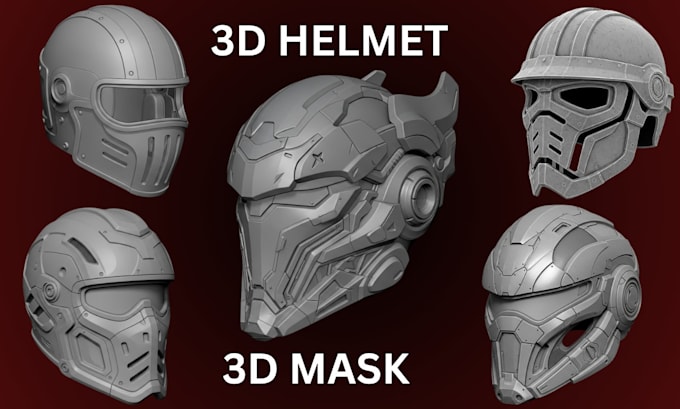 Sculpt custom 3d mask model 3d helmet 3d cosplay mask 3d armor for 3d ...