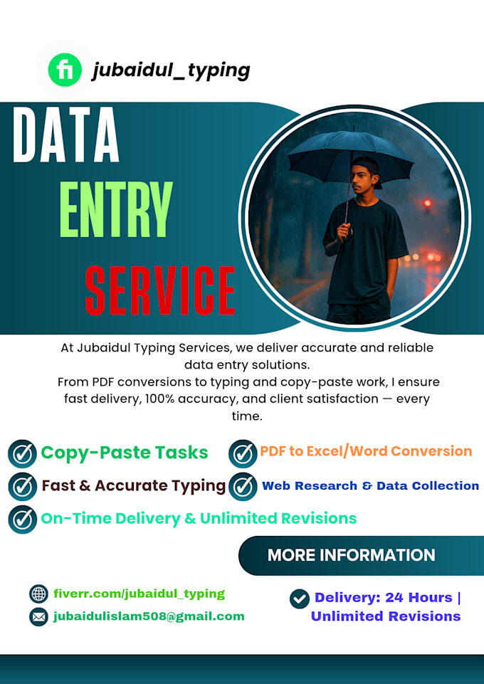 Accurate and fast data entry service by Jubaidul_typing | Fiverr