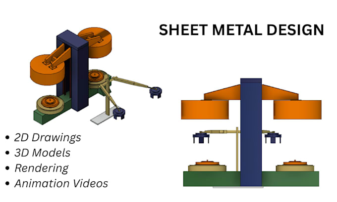 Create sheet metal designs for fabrication by Cadservice25 | Fiverr