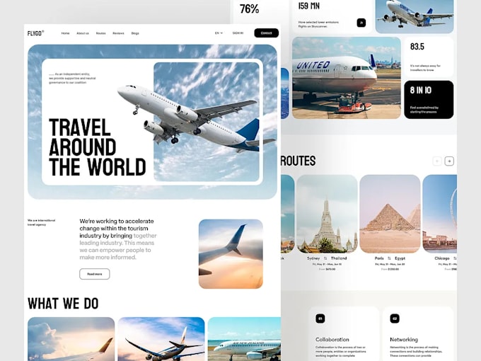 Design stunning travel agency website tour booking apl travel site by ...