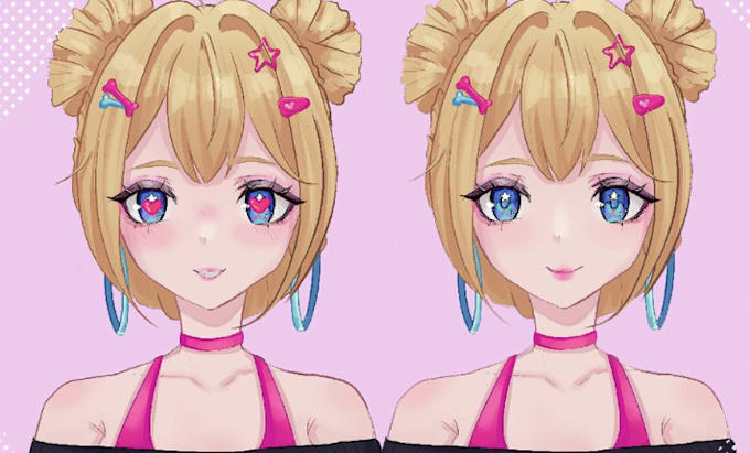 Draw, design and rig pngtuber 2d vtuber model live2d vtuber gif by ...