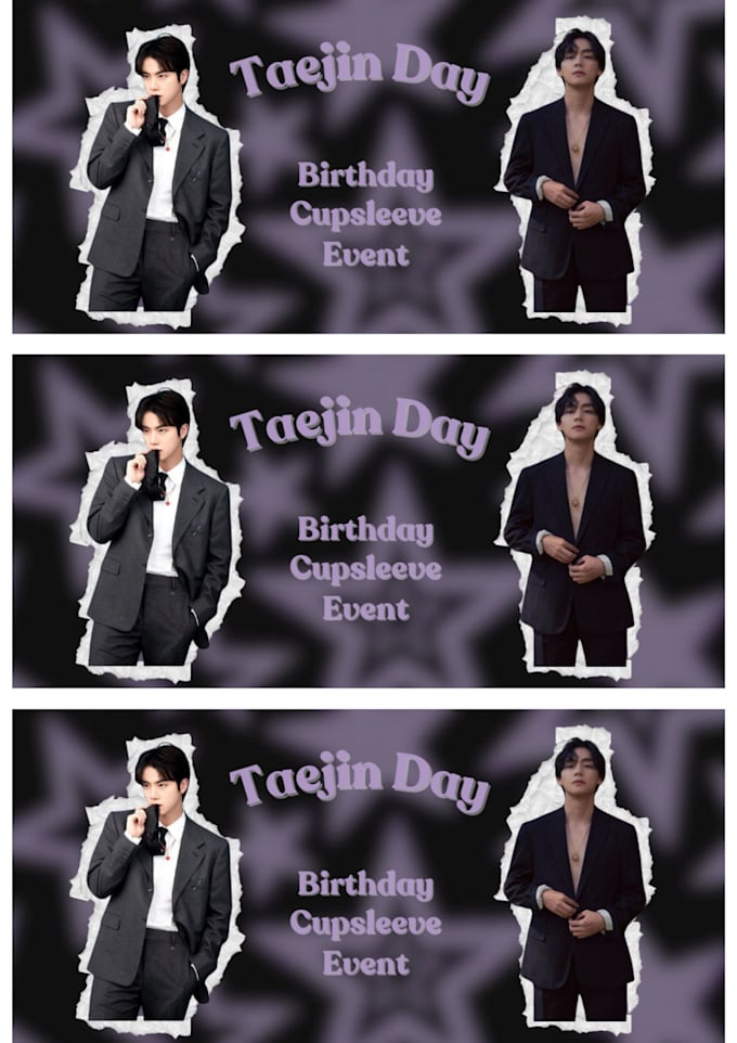 Design kpop inspired cup sleeves, freebies, and event graphics by ...