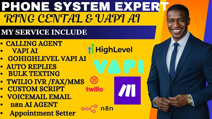Build ai agent cold calling ringcentral 3cx twilio vapi ai agent by Olamilekankeh | Fiverr