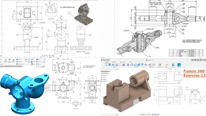 Convert 3d mechanical parts to 2d drawing solidworks autocad pcb design ...