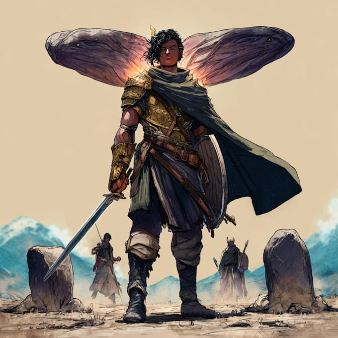 Make a unique original dnd fantasy character concept art by Nerynavaen ...