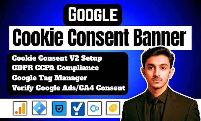Setup google cookie consent banner, cookie consent mode v2 gdpr via tag ...