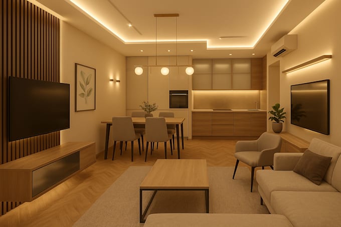Design modern lighting and create interior renders by Pixelcraftpro7 ...