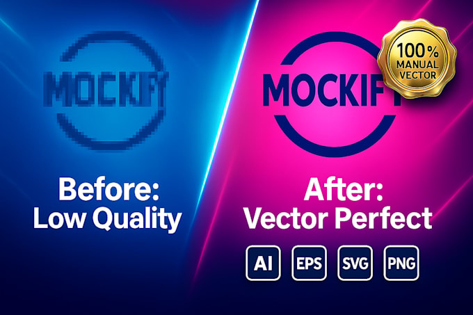 Redo, resize, remake, retrace, update logo, raster to vector, turn image tracing by Mockify_lab ...