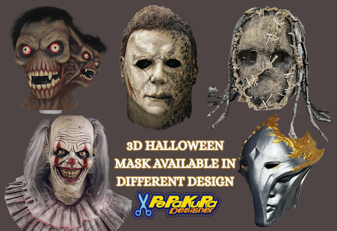 Design custom halloween cosplay, 3d mask, helmet and prop for your ...