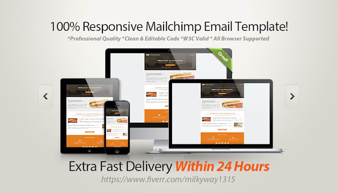 Design responsive mailchimp email template by Milkyway1315 | Fiverr