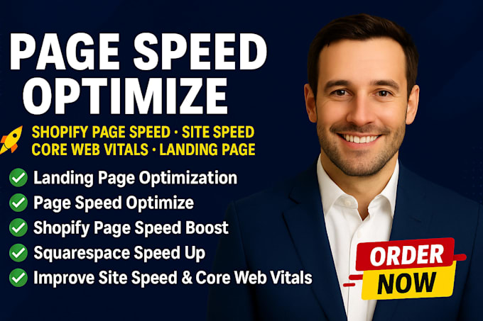 Page speed optimize shopify page speed site speed core web vitals landing page by Mason_adams0 ...