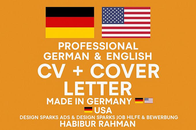 Create a german style cv and cover letter for job in germany by Liebe ...