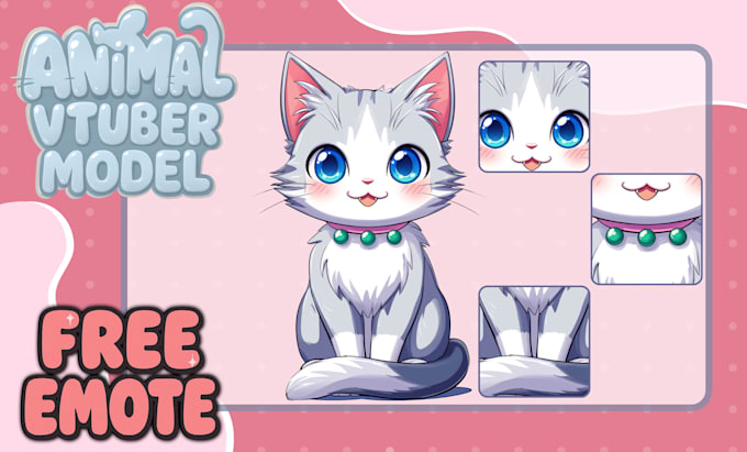 Draw a cute custom vtuber pet with rigging and expressions by Aoisorart ...