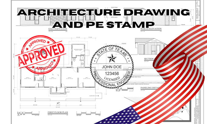 Do pe stamp review and stamp architectural drawings for ny, cali, texas ...